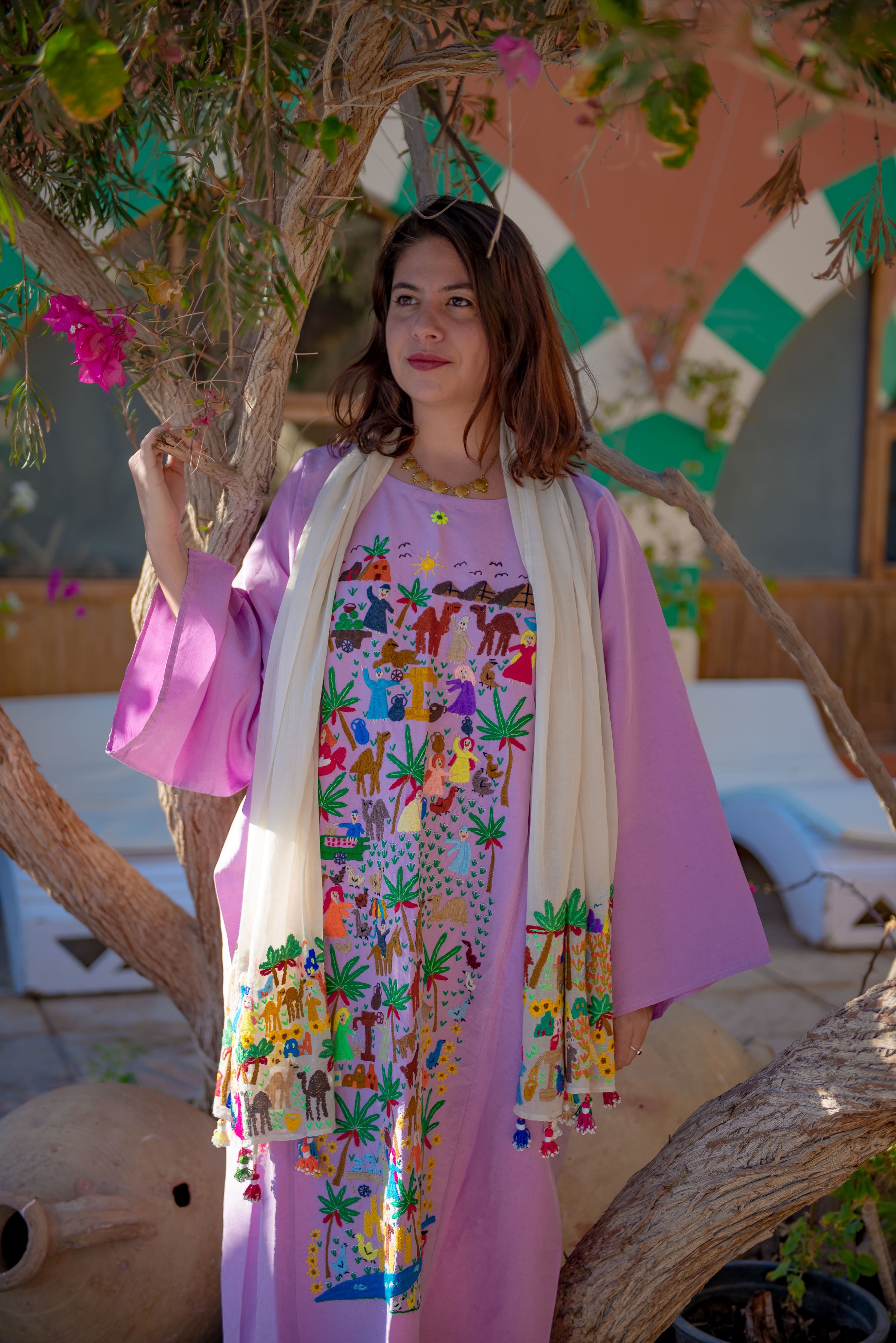 Fellahy Galabeya Silk – Nevin Altmann